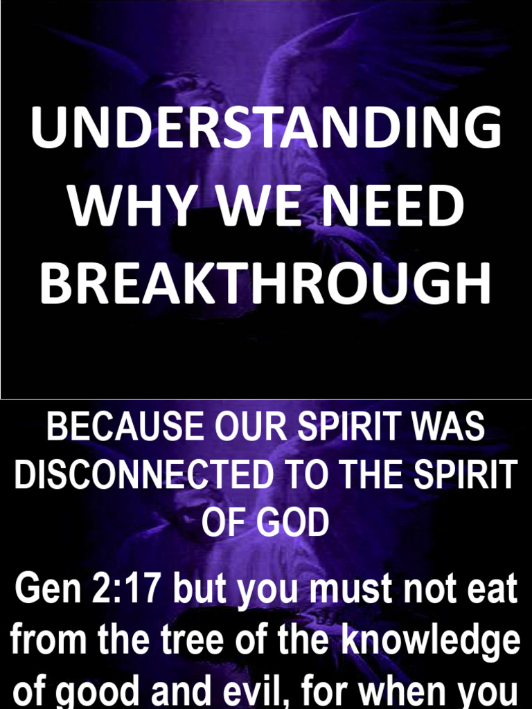 07 Understanding Why We Need Breakthrough 1 | PDF | Adam | Holy Of Holies