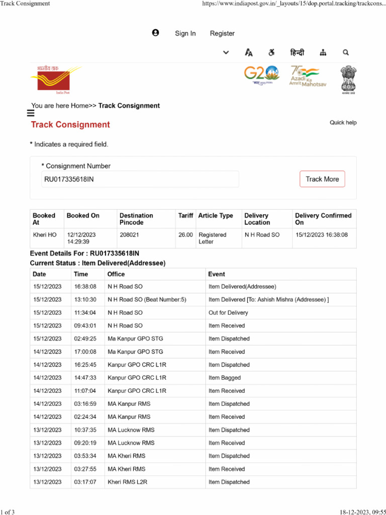 November RTI Post Tracking | PDF