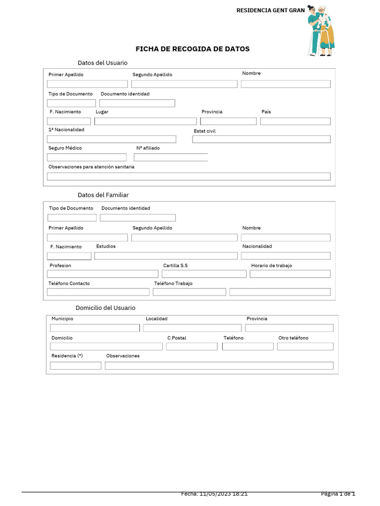 Ficha Recogida de Datos PDF | PDF