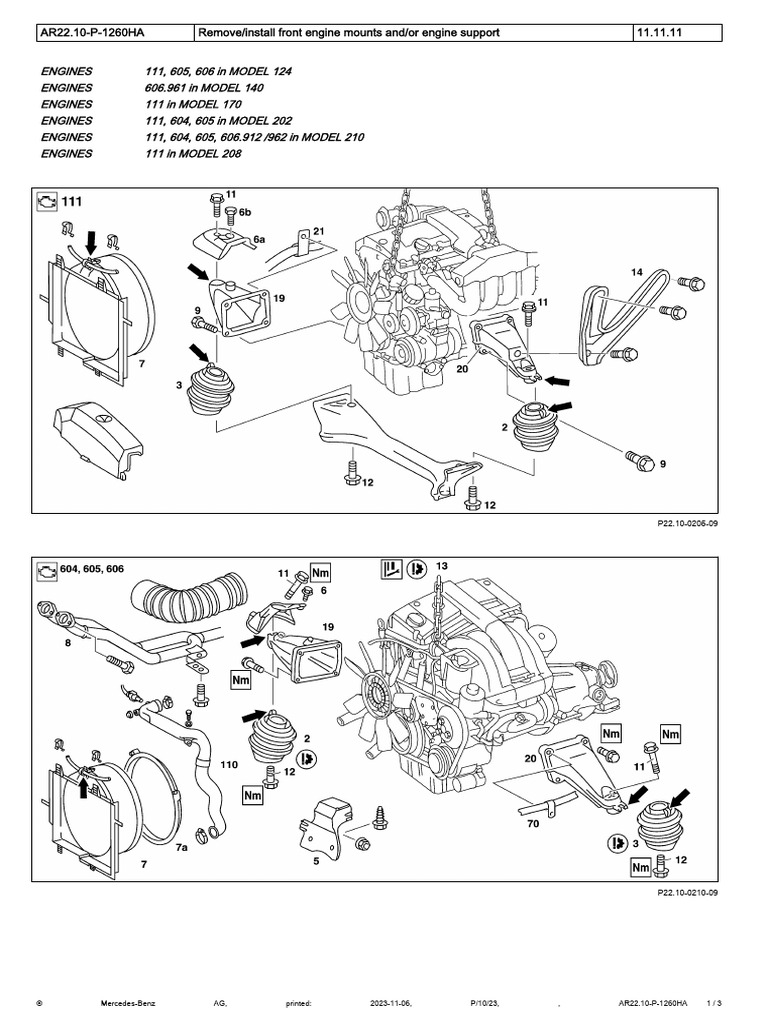 Remove-Install Front Engine Mounts Andor Engine Support | PDF | Screw | Private Transport