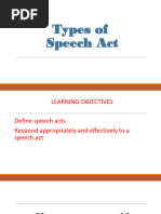 Types of Speech Acts | PDF | Human Communication