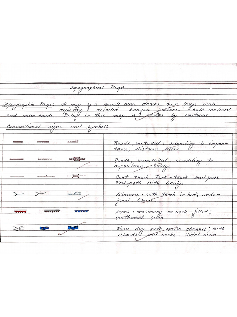 Topographical Maps XI PRACTICAL | PDF