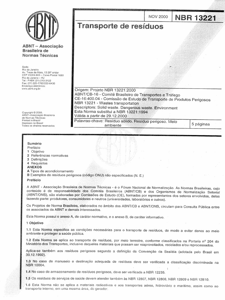NBR 13221 | PDF