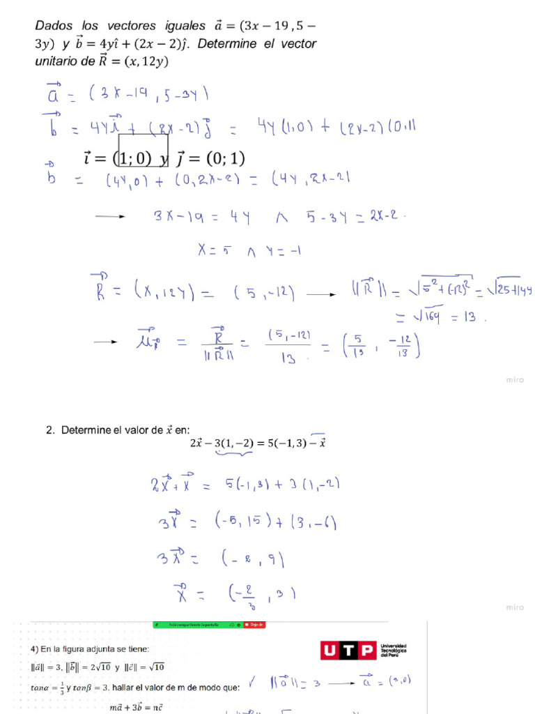 Operaciones Con Vectores en R2 | PDF