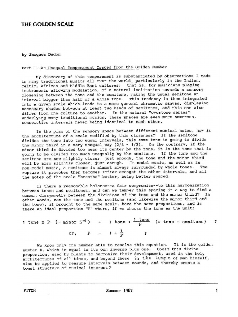 The Golden Scale | PDF