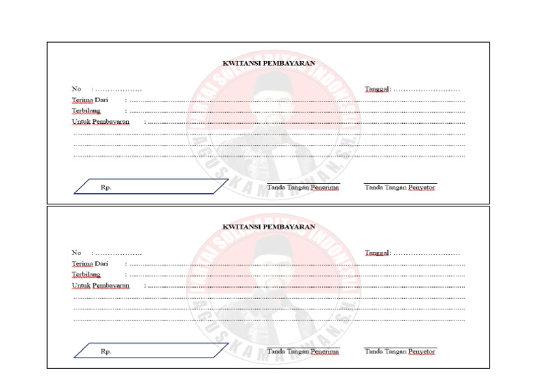 Template Kwitansi Pembayaran | PDF