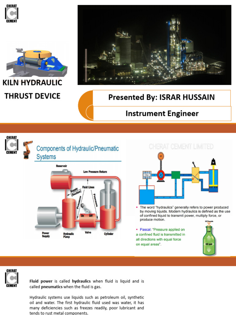 Kiln Hydraulic Thrust Device | PDF | Valve | Pump
