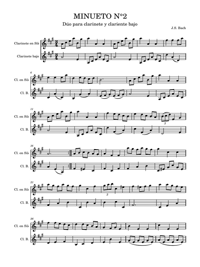 Minueto 2 Bach | PDF