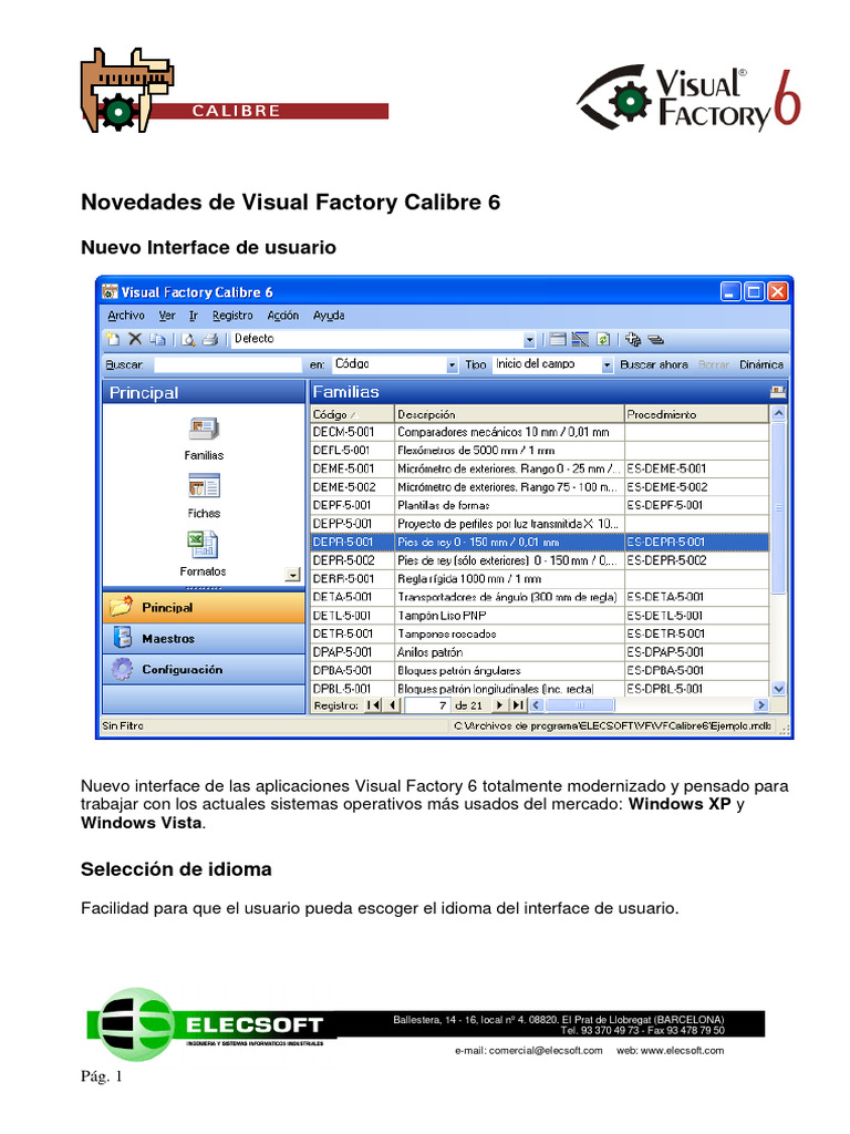 Novedades de Visual Factory Calibre 6 | PDF