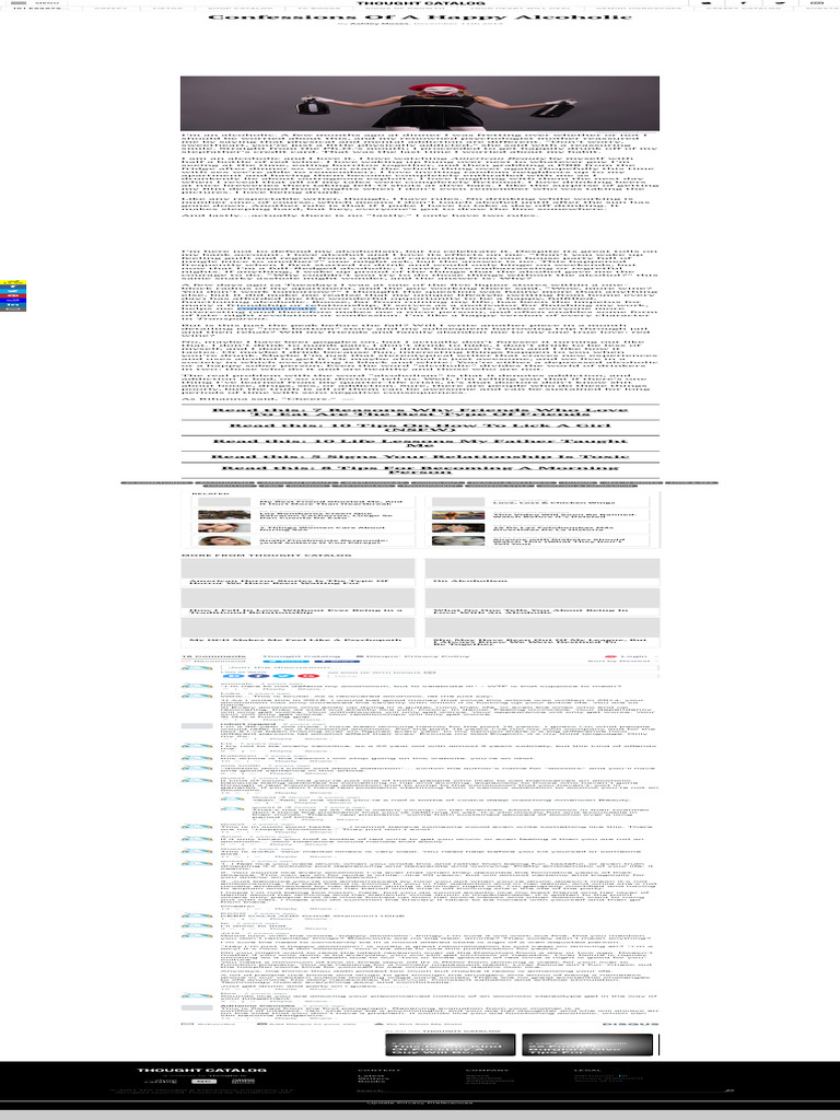 Confessions of A Happy Alcoholic Thought Catalog | PDF | Alcoholism ...