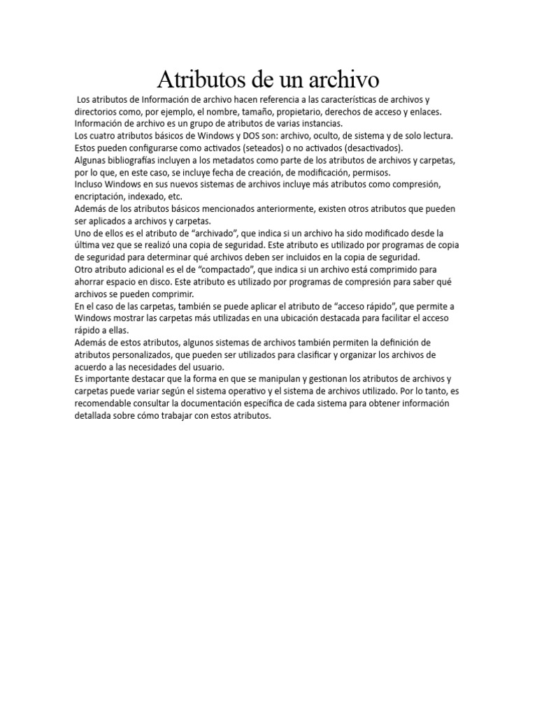 Atributos | PDF