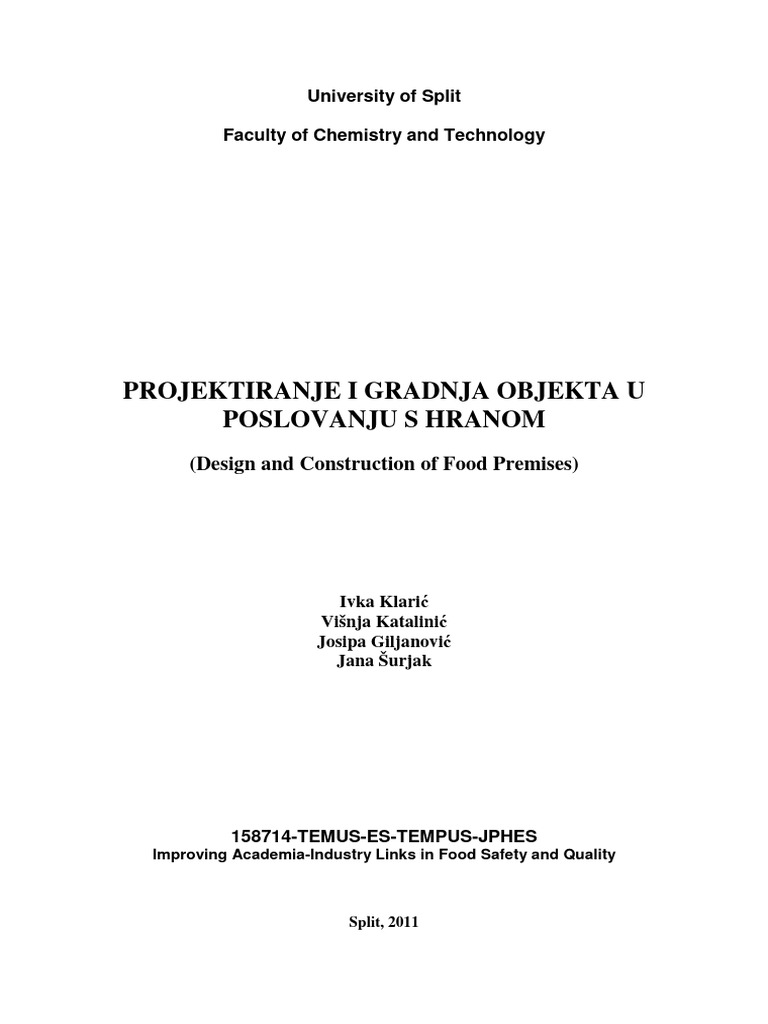 Projektiranje I Gradnja Objekata U Poslovanju Hranom | PDF