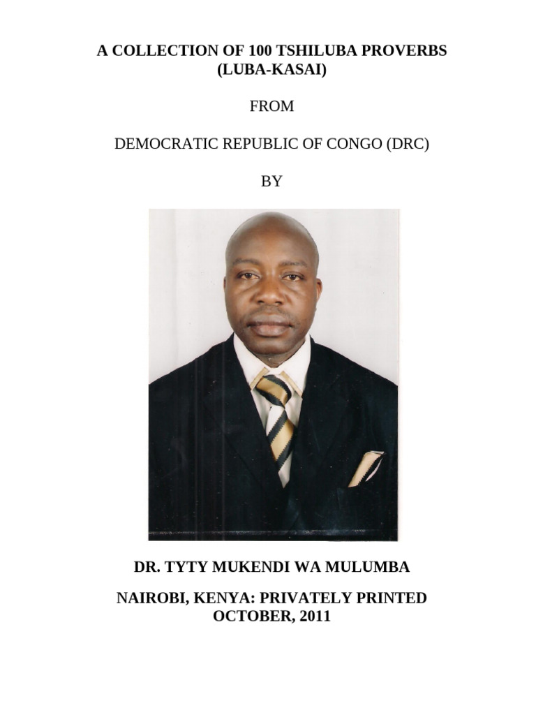 Tshiluba Proverbs for Culture Lovers | PDF | Foreign Language Studies