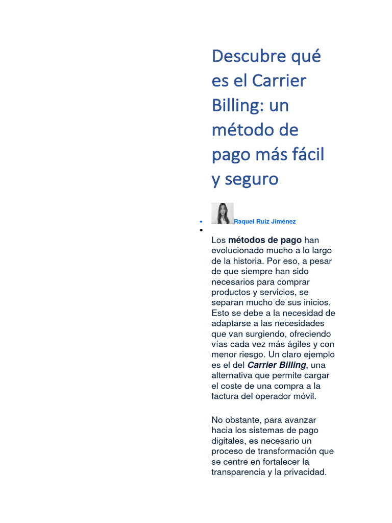 Aprende Sobre El Carrier Billing | PDF | Teléfonos móviles | Usabilidad