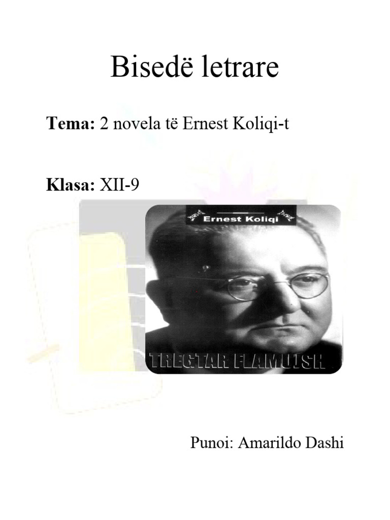 Ernest Koliqi - Bisede Letrare | PDF