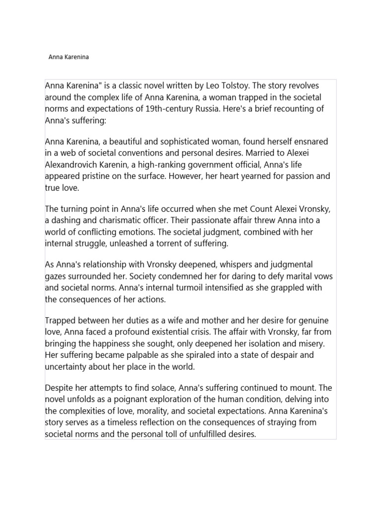 Anna Karenina | PDF | Anna Karenina