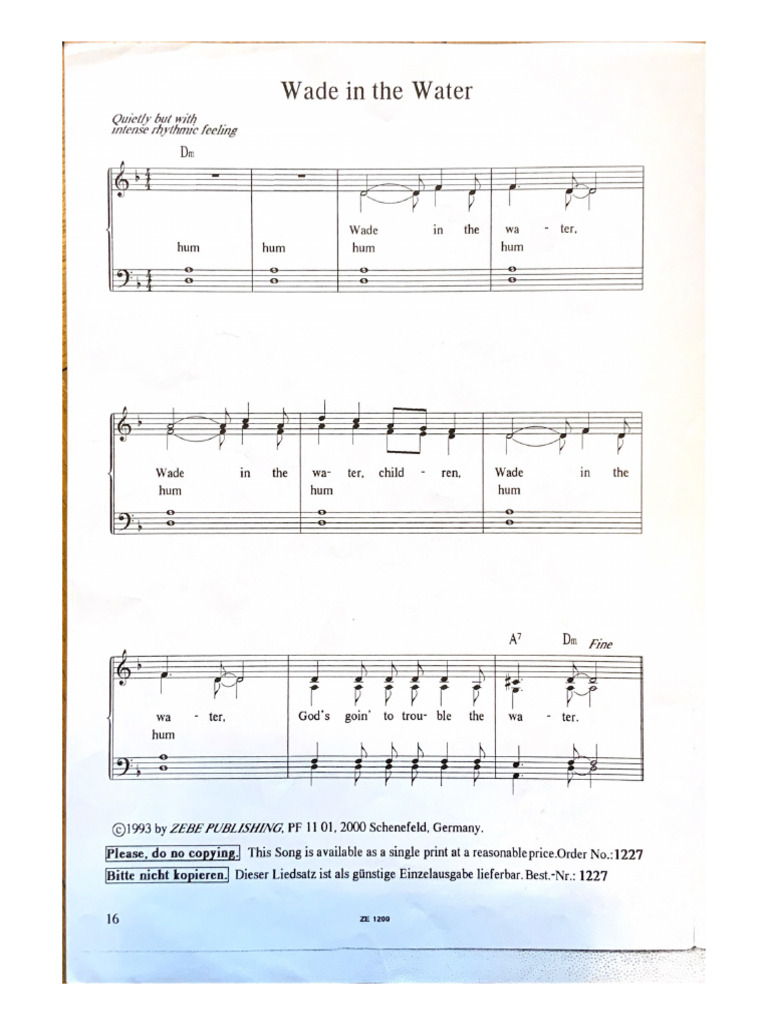 Wade in The Water | PDF