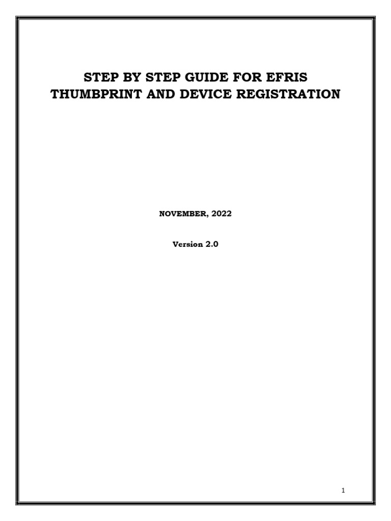 EFRIS Device and Thumbprint Registration Guide | PDF | Public Key ...
