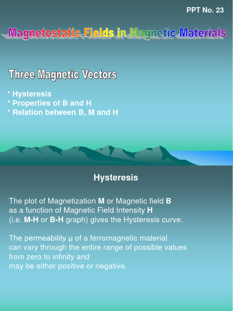 PPT23_-_Three_Magnetic_Vectors | PDF | Magnetic Field | Magnetization