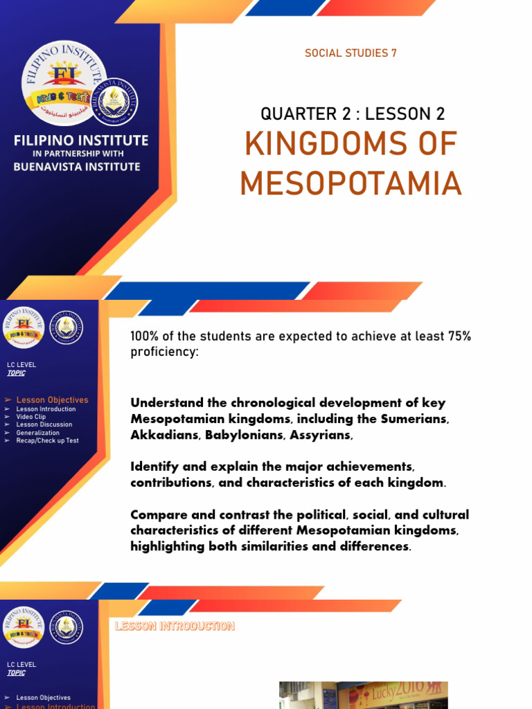 Q2 - L02 - Kingsdoms of Mesopotamia | PDF | Babylonia | Mesopotamia