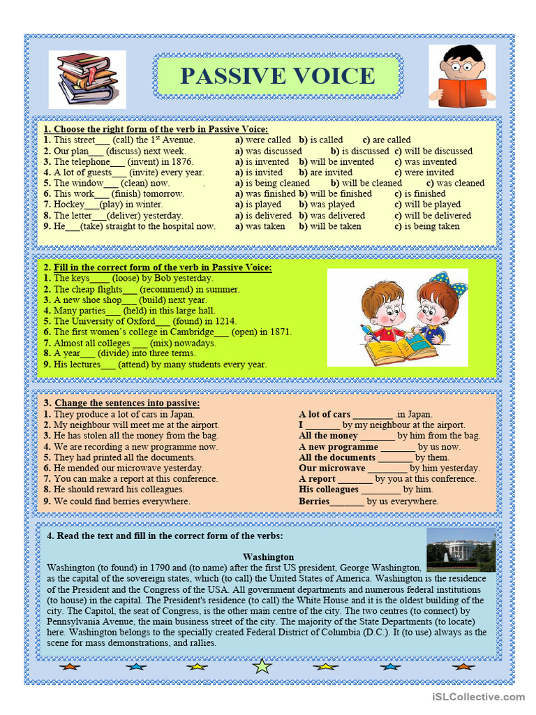 Passive voice_worksheet | PDF | Washington | Linguistic Morphology