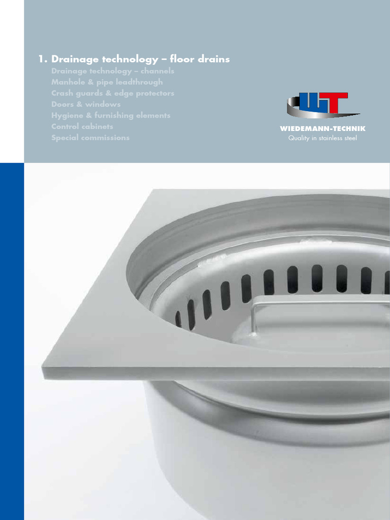 Stainless Steel Industrial Floor Drains | PDF | Materials | Building Materials