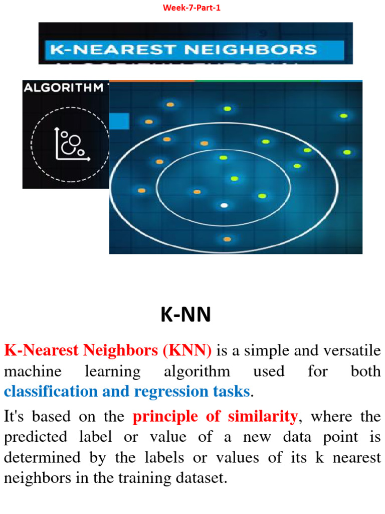 Week 7 Part 1KNN K Nearest Neighbor Classification | PDF | Data Analysis | Applied Mathematics