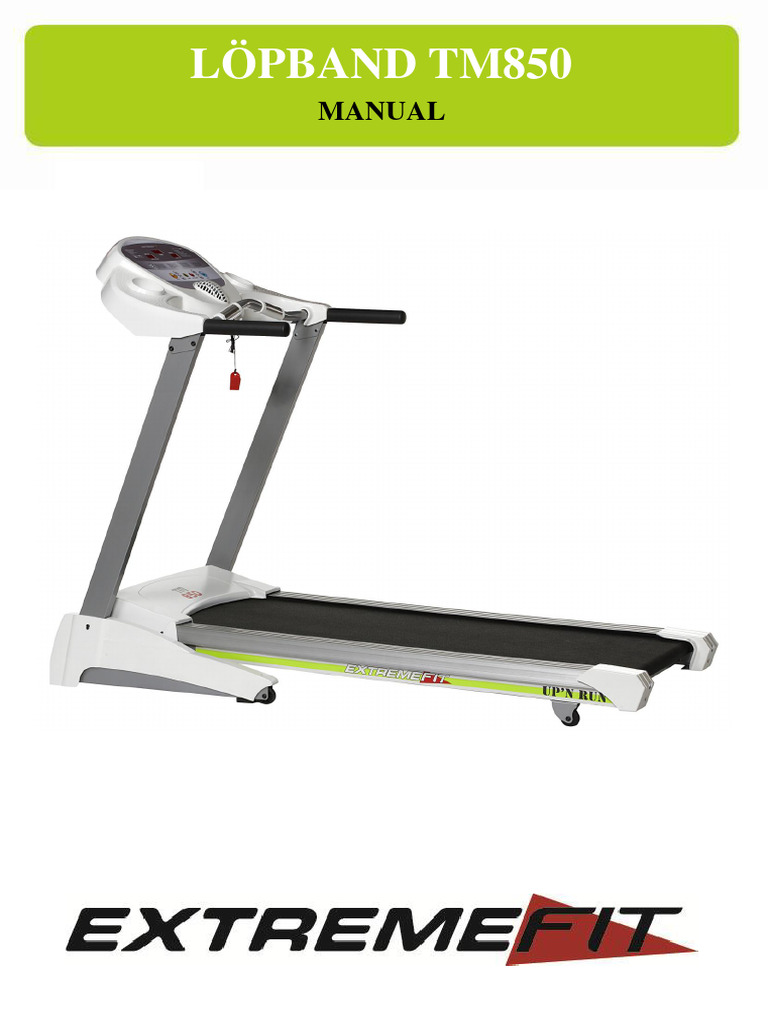 Löpband TM850 Manual | PDF