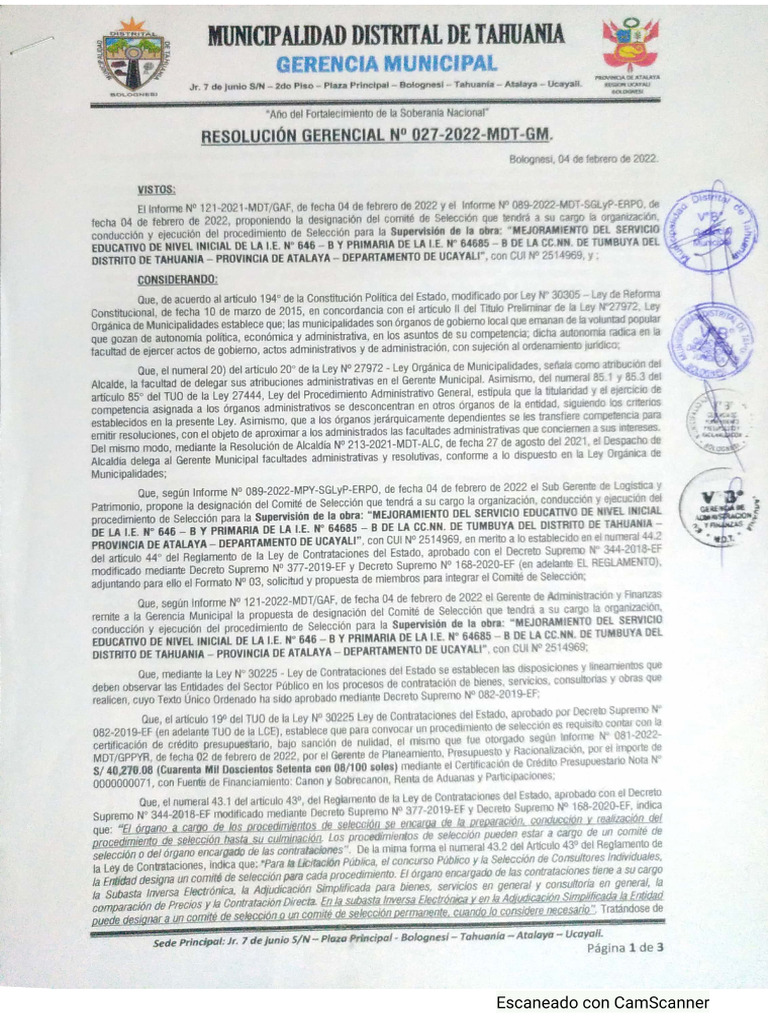 Resolucion #027 | PDF