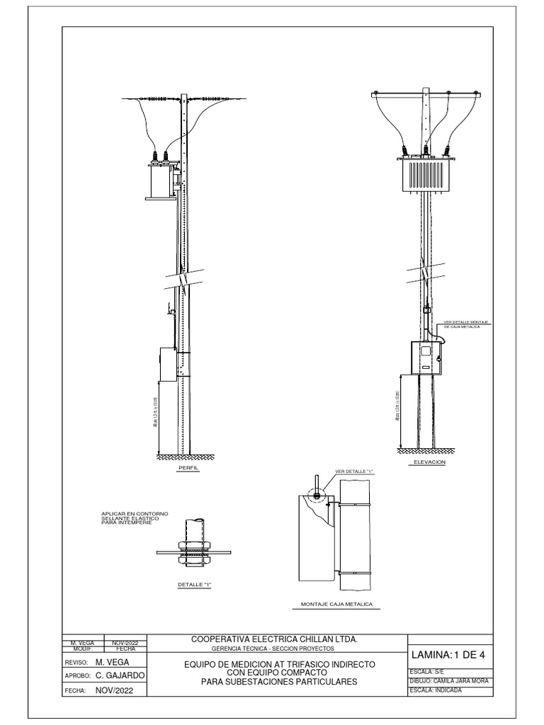 Empalmes 3F Indirecto Coopelec | PDF | Tornillo | Medición