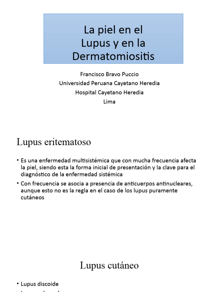 Lupus y Dermatomiositis | PDF | Inmunología | Medicina CLINICA