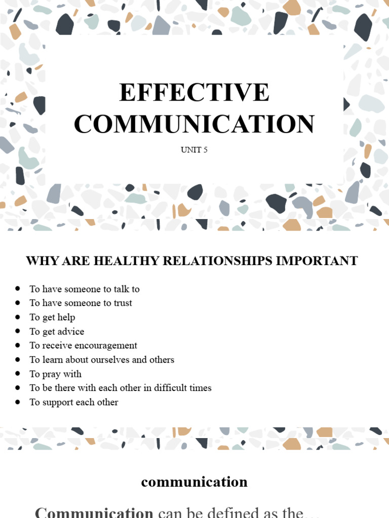 Student Copy of Effective Communication | PDF | Communication ...