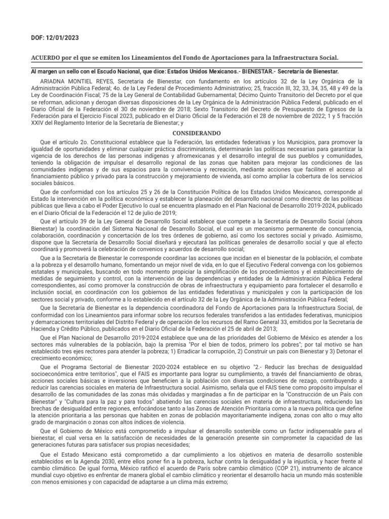 FAIS Programa | PDF | México | Infraestructura