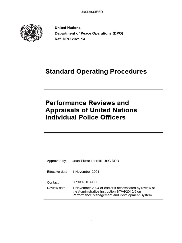 2021.13 Performance Reviews and Appraisals of United Nations Individual ...