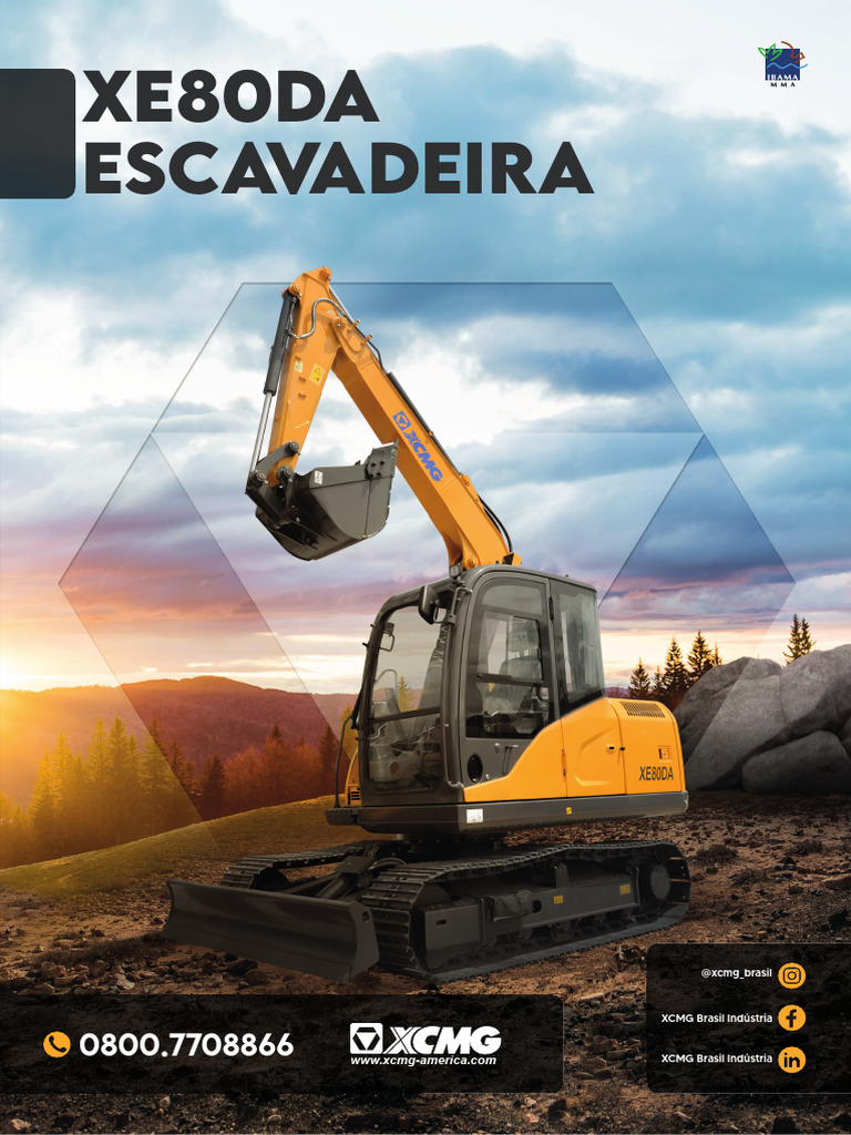 Escavadeira XE80DA: Especificações e Vantagens | PDF | Qualidade ...
