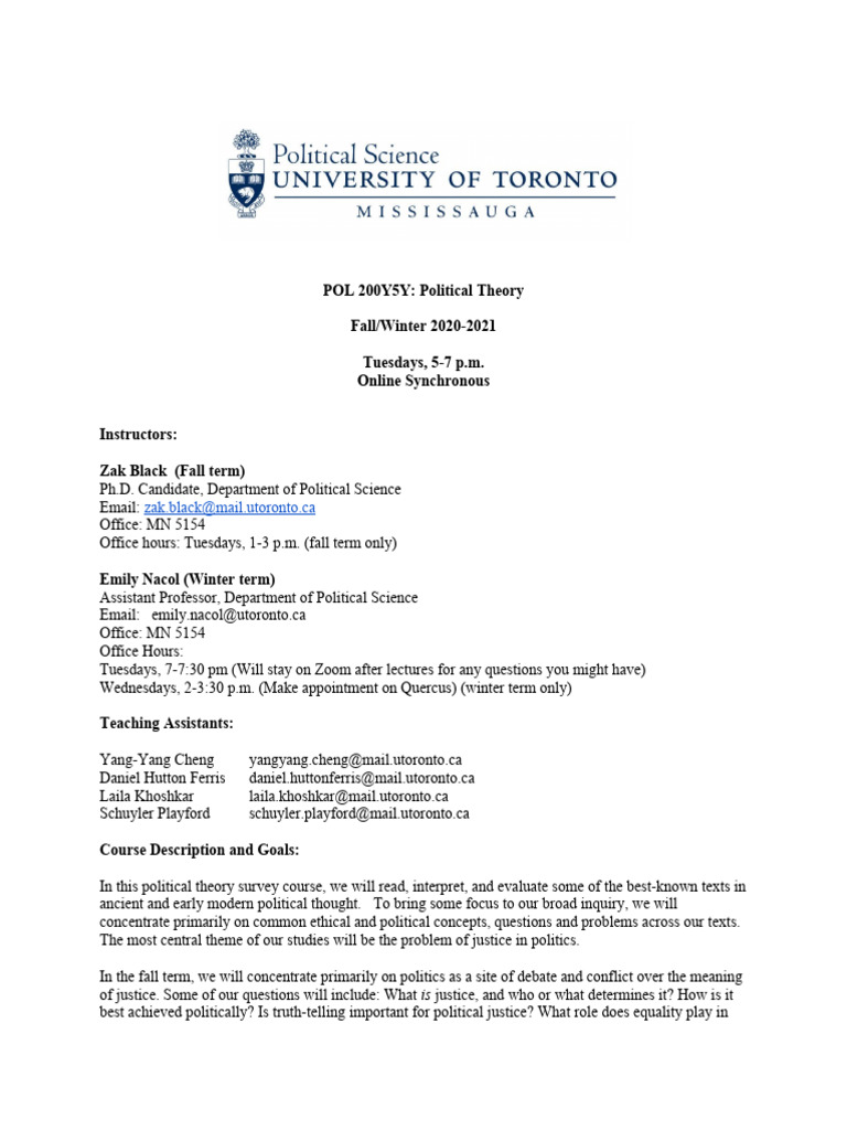 POL 200Y5Y Crs Outline.2020-2021.Black and Nacol | PDF | Turnitin ...