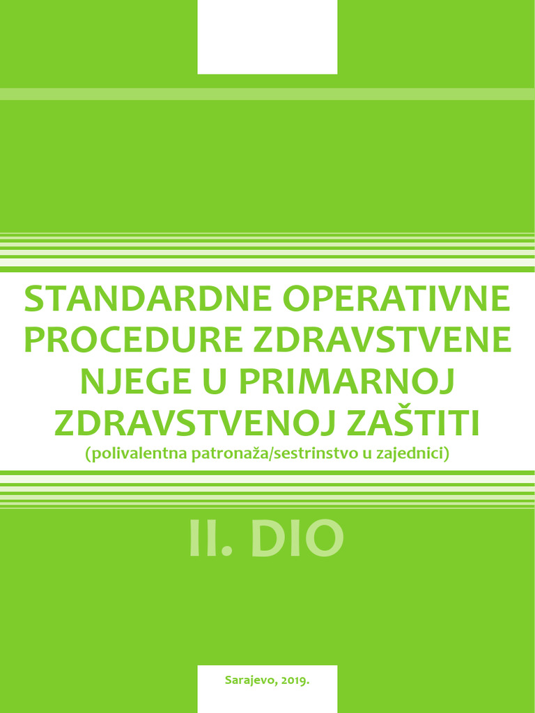 Standardne Operativne Procedure II Dio - Verzija Na Hrvatskom Jeziku | PDF