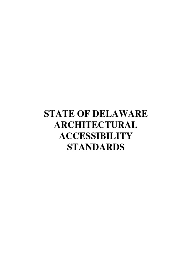 State of Delaware Architectural Accessibility Standards | Download Free ...