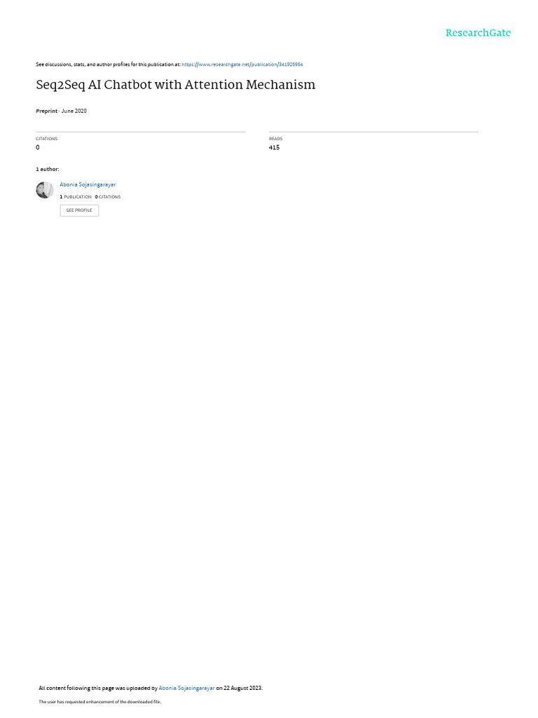 Seq2Seq Attention Mechanism | PDF | Intelligence (AI) & Semantics ...