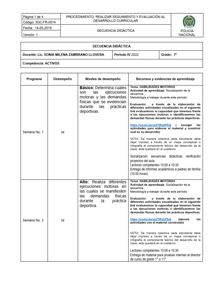 Secuencias Iv Periodo 7mo | PDF