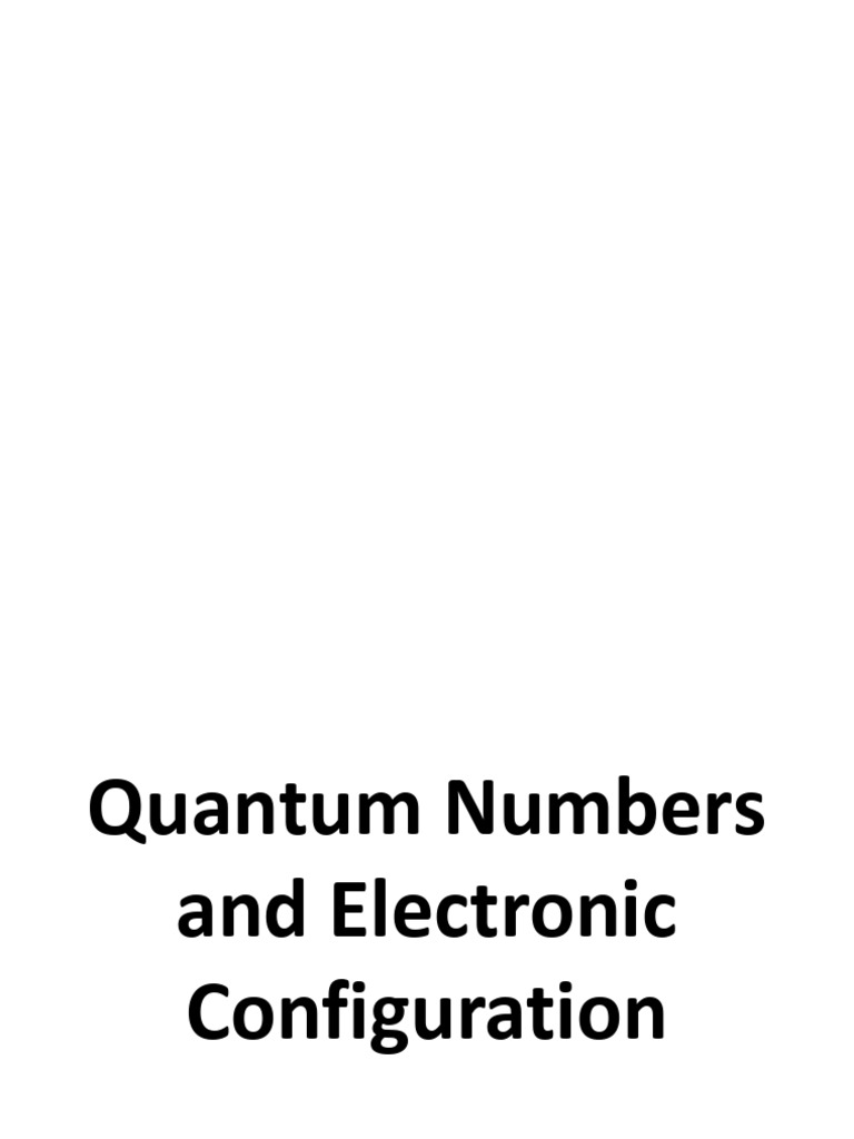 Quantum Numbers | PDF | Atomic Orbital | Quantum Mechanics