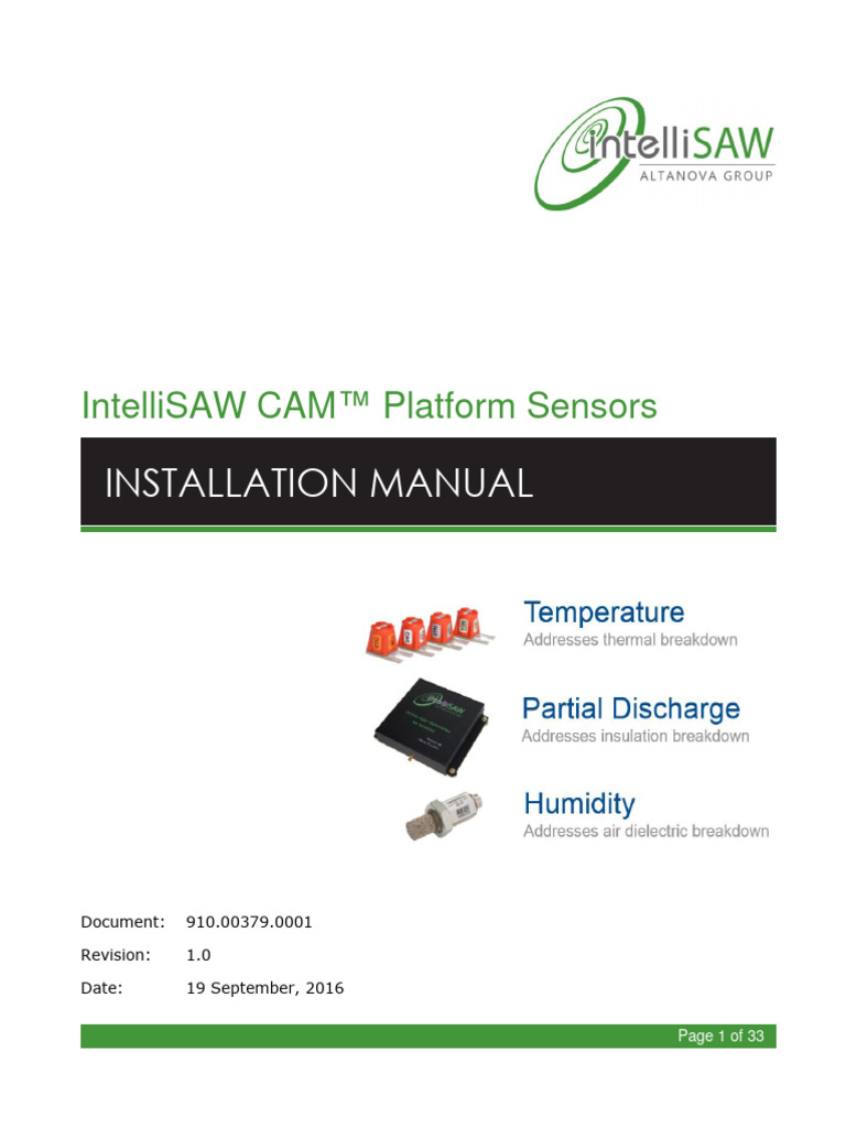 IntelliSAW Sensor Installation Manual | PDF | Humidity | Electrical ...