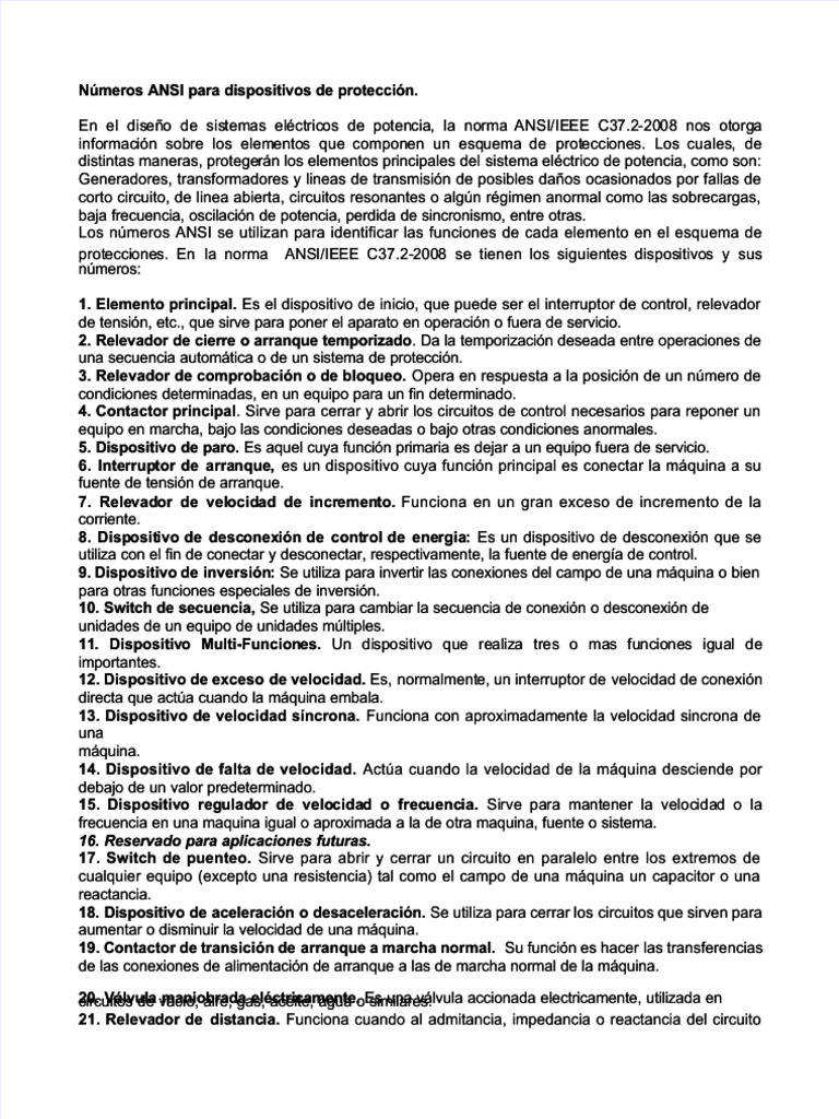 PDF Numeros Ansi c372 - Compress | PDF | Energia electrica | Ingenieria ...