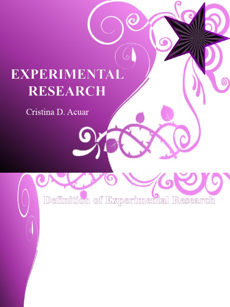 EXPERIMENTAL-RESEARCH | PDF | Experiment | Research Design