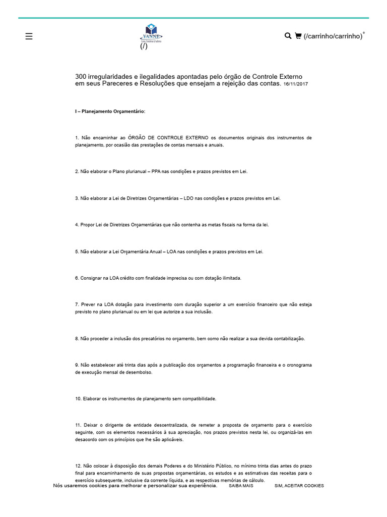 300 Principais Irregularidades Cometidas Na Adm. Pub. | PDF ...