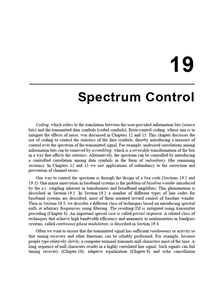 19 Spectrum | PDF | Bandwidth (Signal Processing) | Spectral Density
