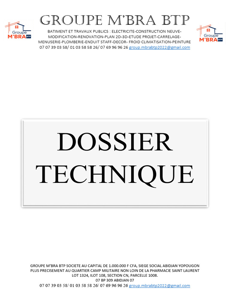 Dossier Technique PDF | PDF | Business | Économie