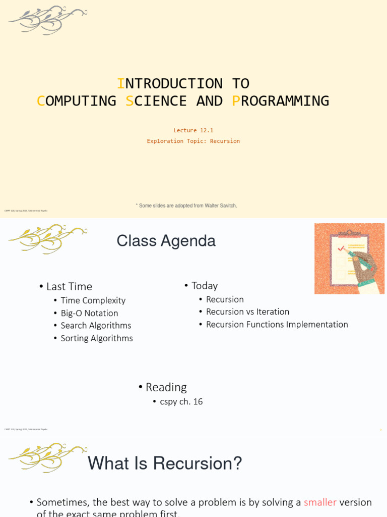 Lecture12.1 Before Large | Download Free PDF | Iteration | Algorithms