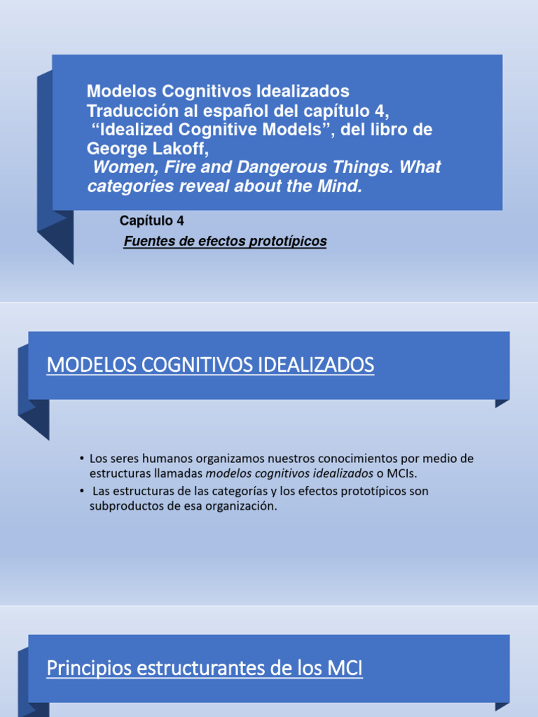 Diap ENFOQUE COGNITIVO - Cap 4 Lakkof | PDF | Mentira | Conocimiento