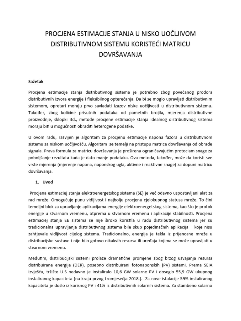 Procjena Sistema Pomocu Matrice | PDF